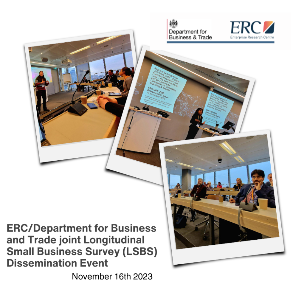 ERC/Department for Business and Trade joint Longitudinal Small Business ...